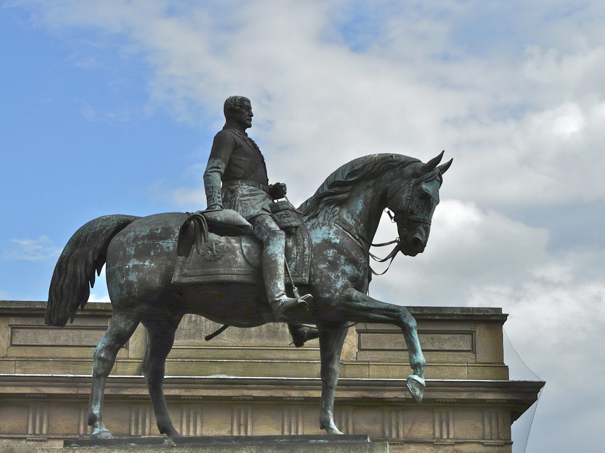 Equestrian statue of 1st Viscount Combermere Stapleton Cotton in Chester UK