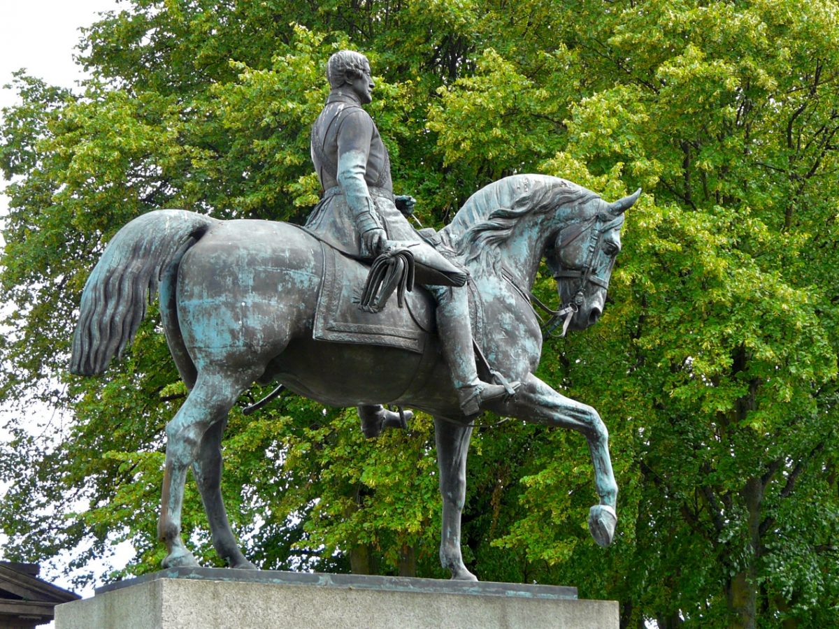 Equestrian statue of 1st Viscount Combermere Stapleton Cotton in Chester UK