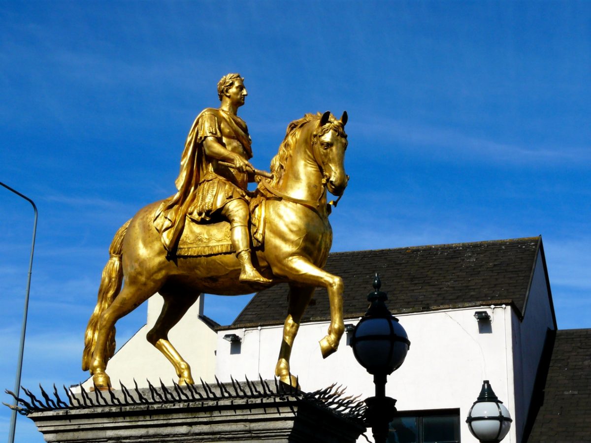 Equestrian statue of William III in Kingston upon Hull UK