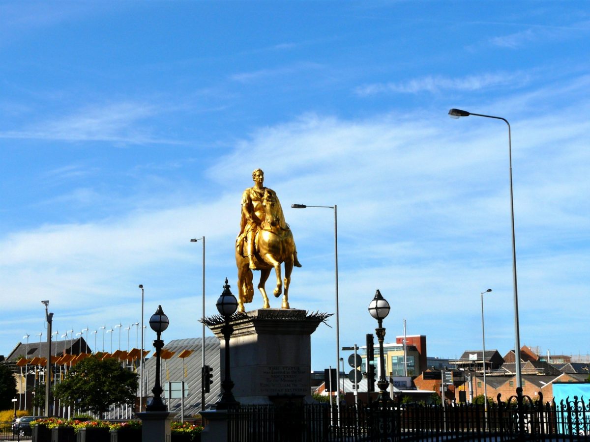 Equestrian statue of William III in Kingston upon Hull UK