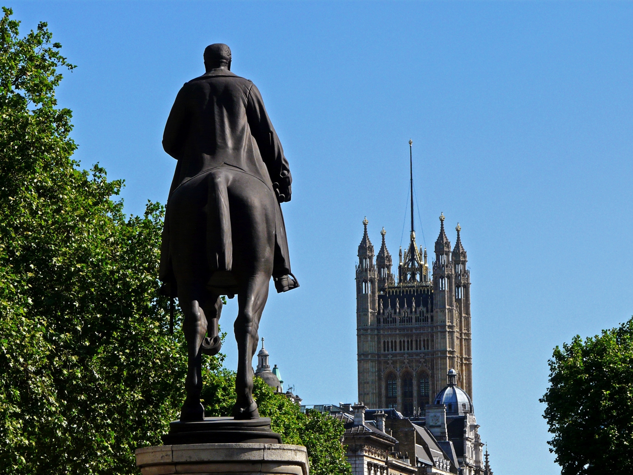 Equestrian statue of Douglas Haig in London UK