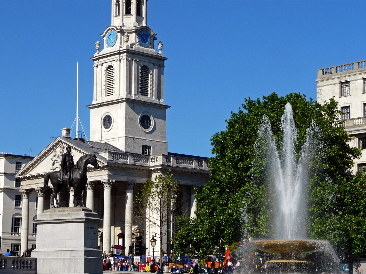 Equestrian statue of George lV in London UK
