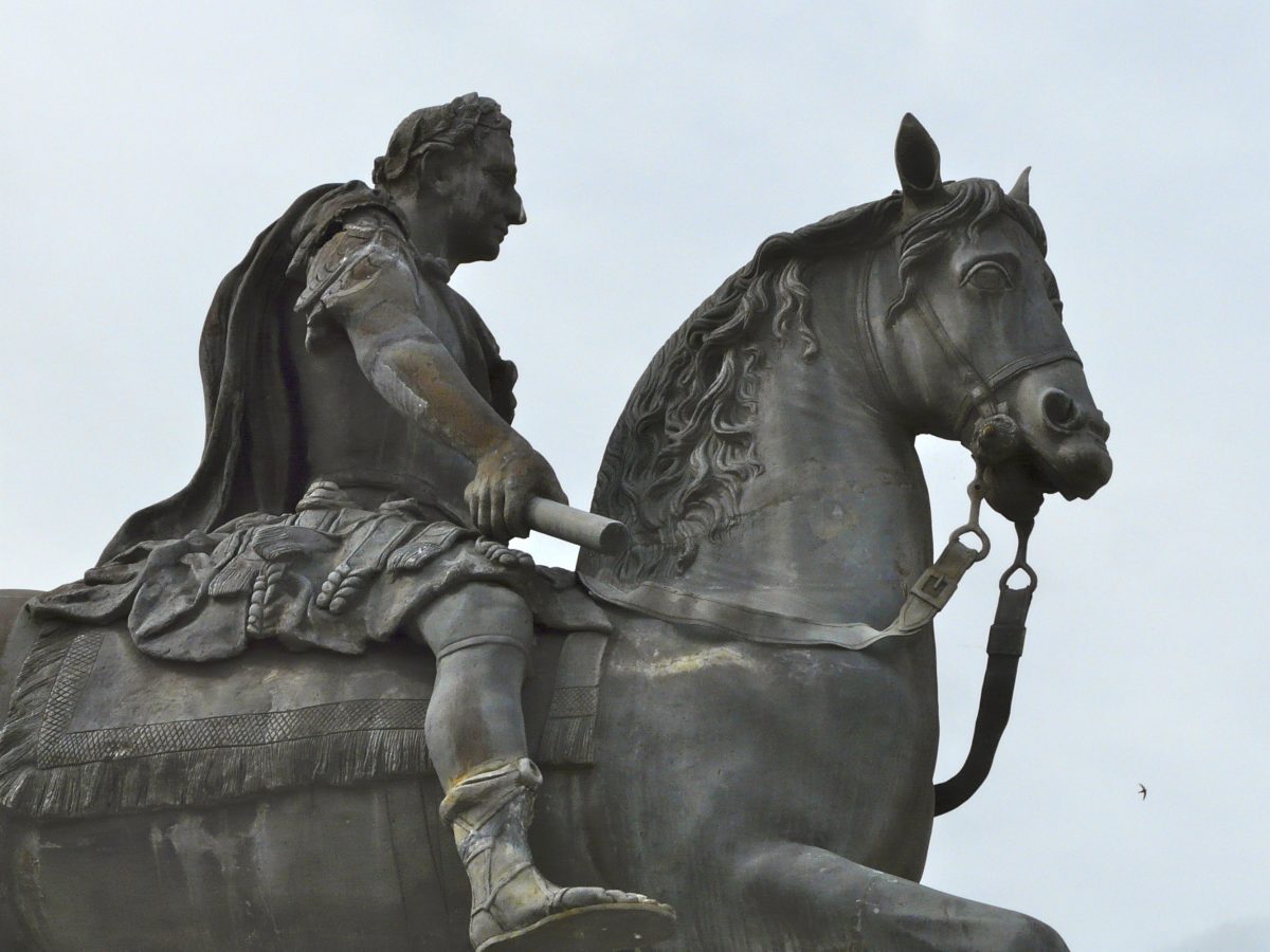Equestrian statue of William III in Petersfield UK