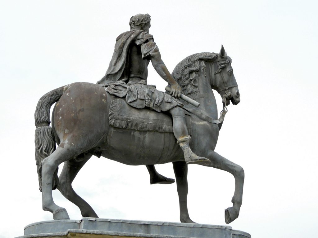 Equestrian statue of William III in Petersfield UK