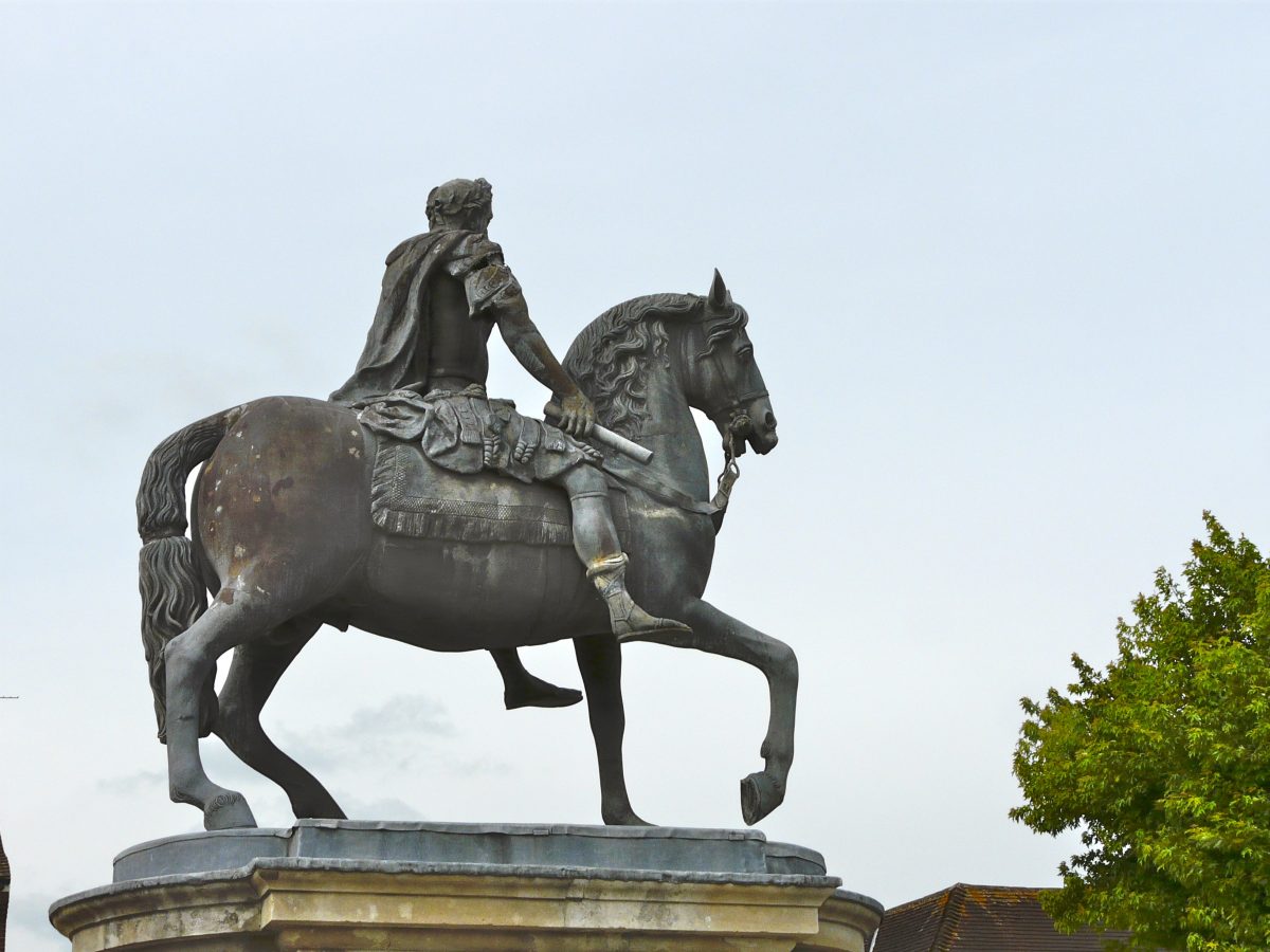 Equestrian statue of William III in Petersfield UK
