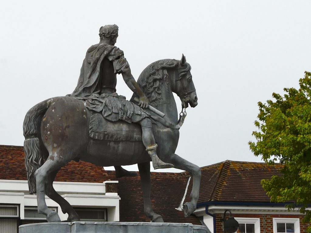 Equestrian statue of William III in Petersfield UK