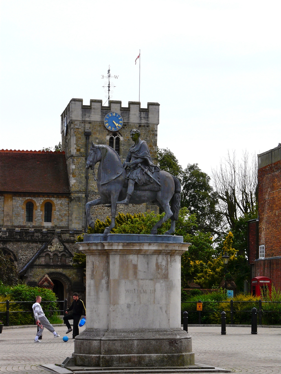 Equestrian statue of William III in Petersfield UK