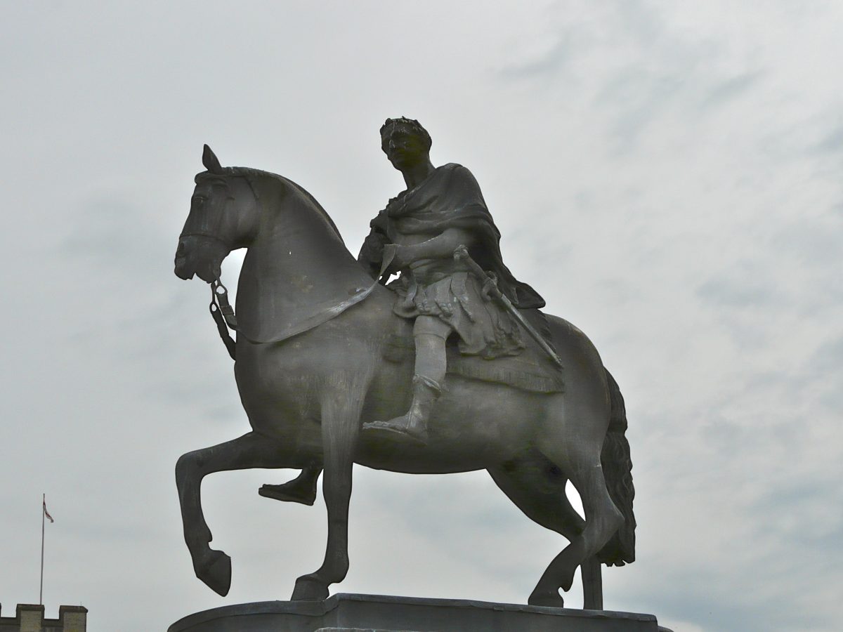 Equestrian statue of William III in Petersfield UK