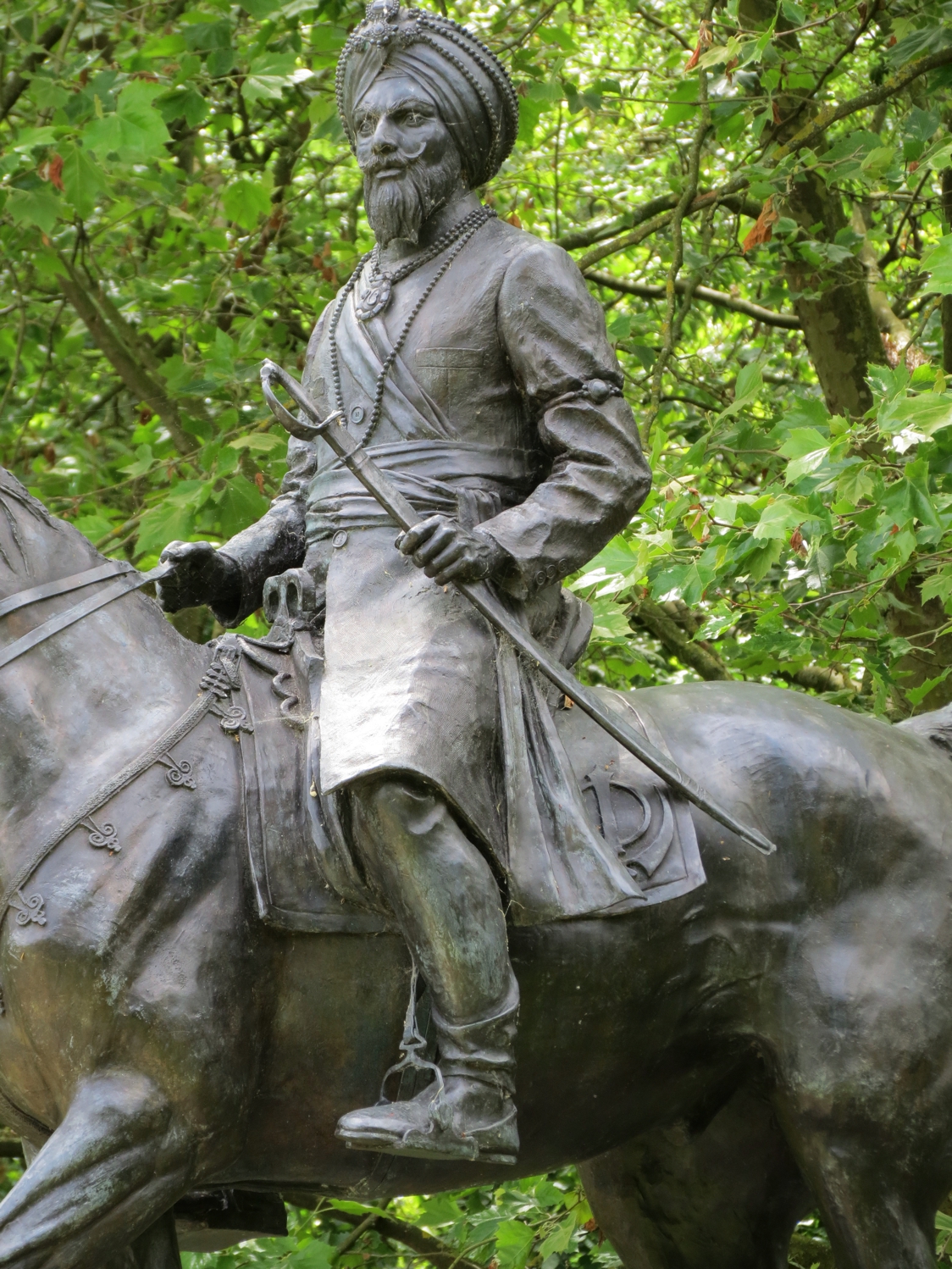 Equestrian statue of Duleep Singh in Thetford UK