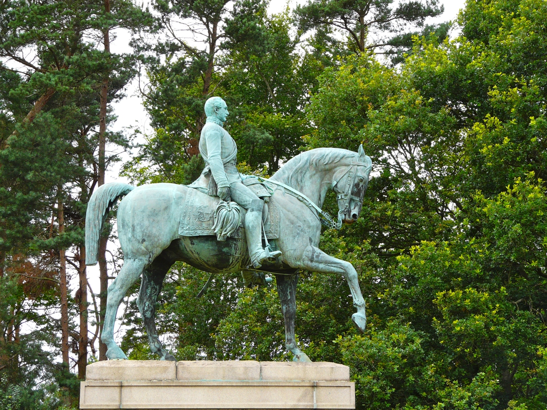 Equestrian statue of Prince consort Albert in Windsor UK