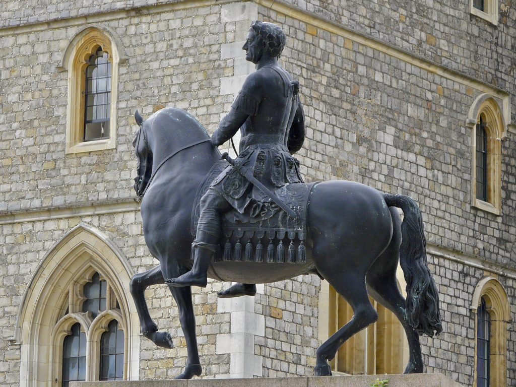 Equestrian statue of Charles II in Windsor UK