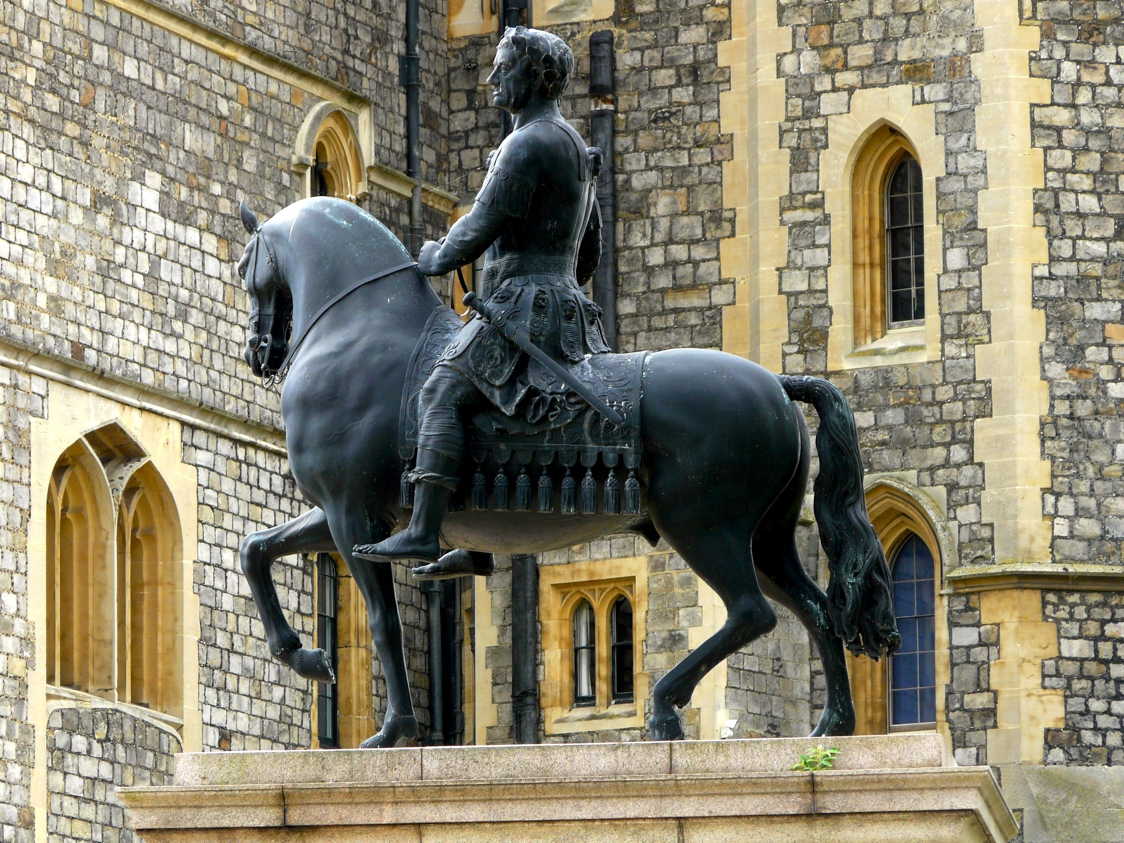 Equestrian statue of Charles II in Windsor UK