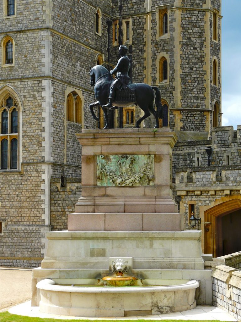 Equestrian statue of Charles II in Windsor UK