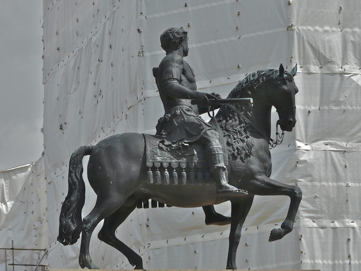 Equestrian statue of Charles II in Windsor UK