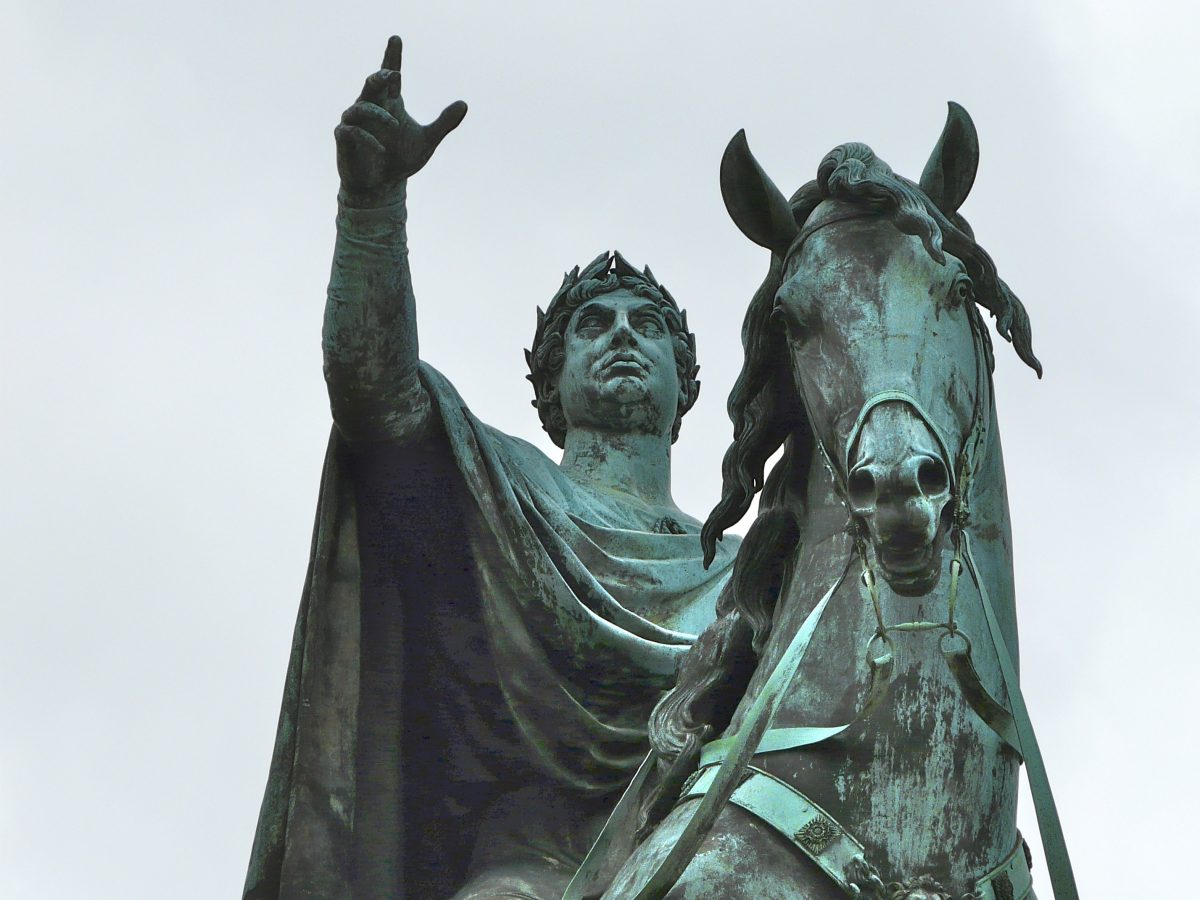 Equestrian statue of George III in Windsor UK