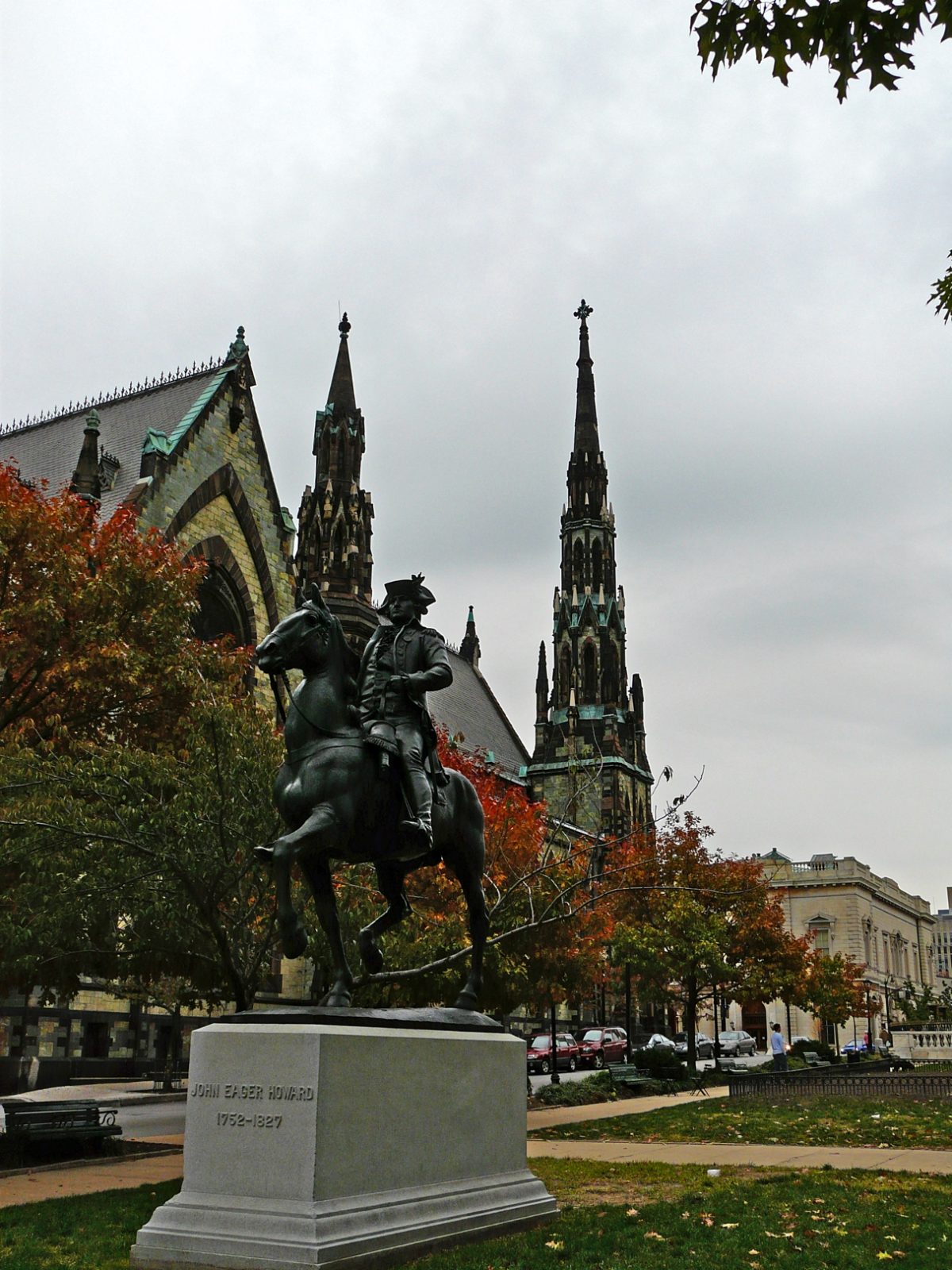 Equestrian statue of John Eager Howard in MD Baltimore US