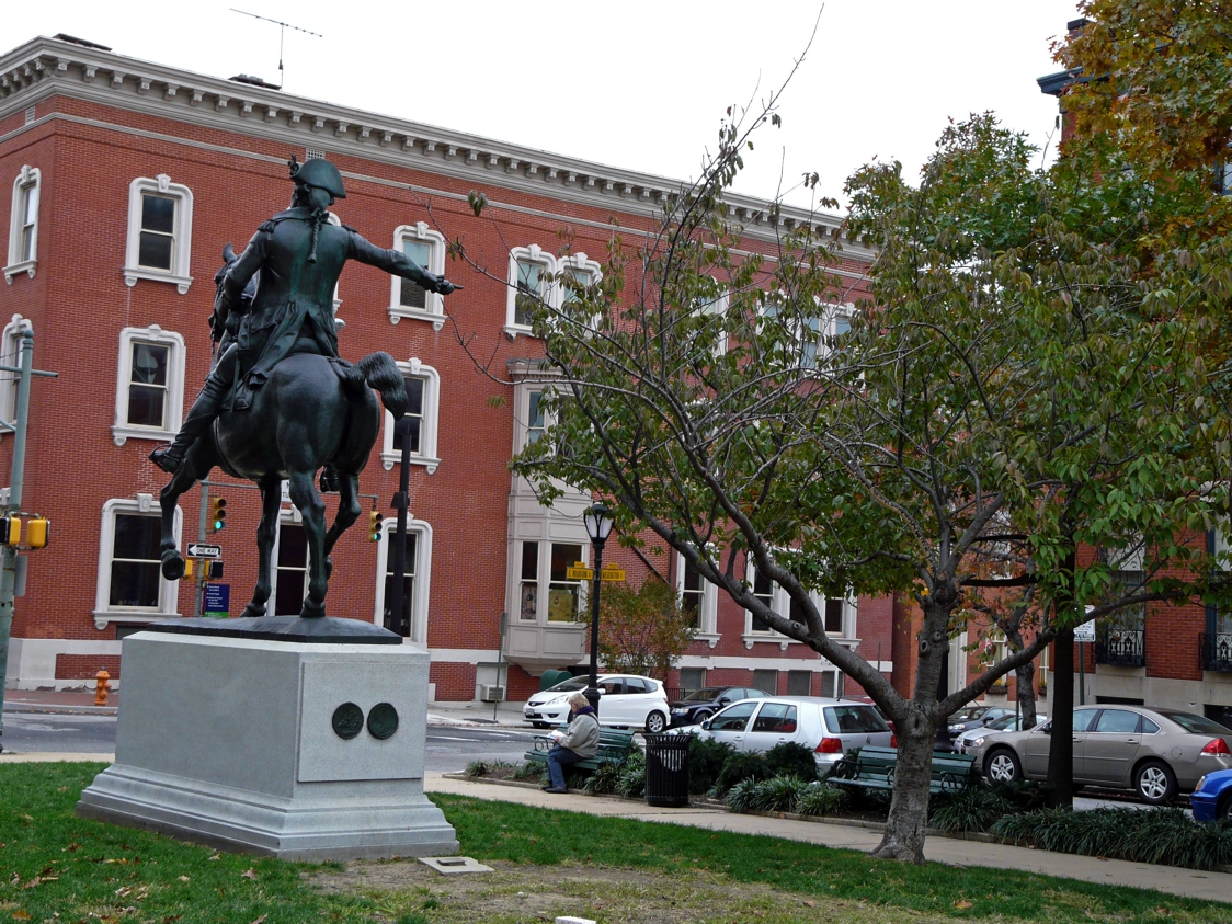 Equestrian statue of John Eager Howard in MD Baltimore US