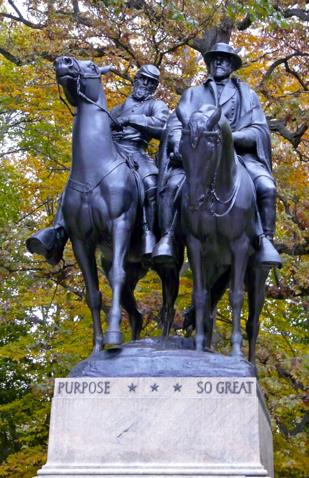 Equestrian statue of Thomas Jonathan Jackson in MD Baltimore US
