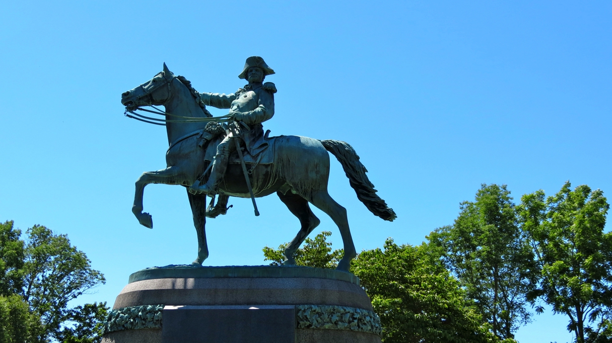 Equestrian statue of Israel Putnam in CT Brooklyn US