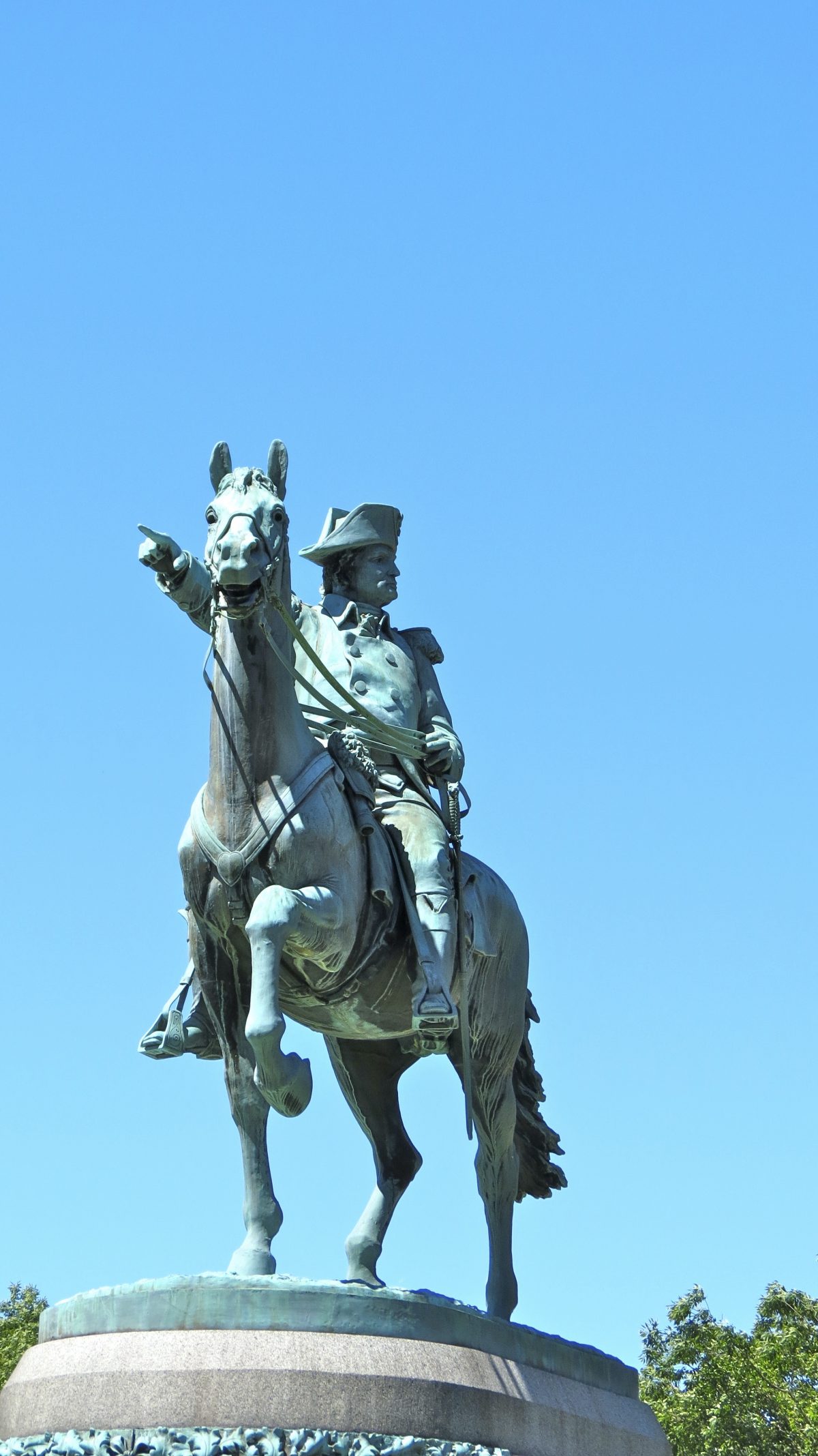 Equestrian statue of Israel Putnam in CT Brooklyn US