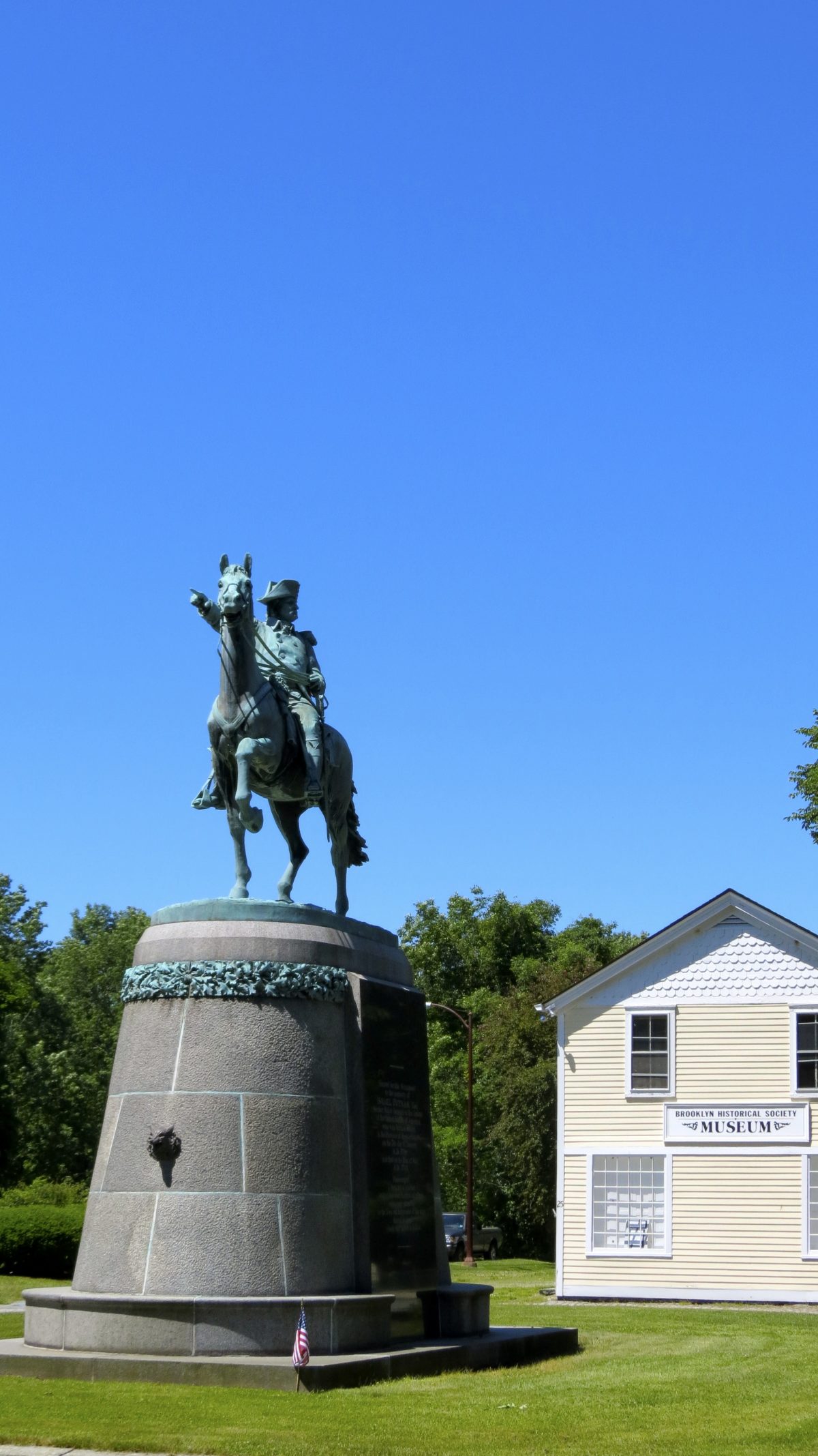 Equestrian statue of Israel Putnam in CT Brooklyn US
