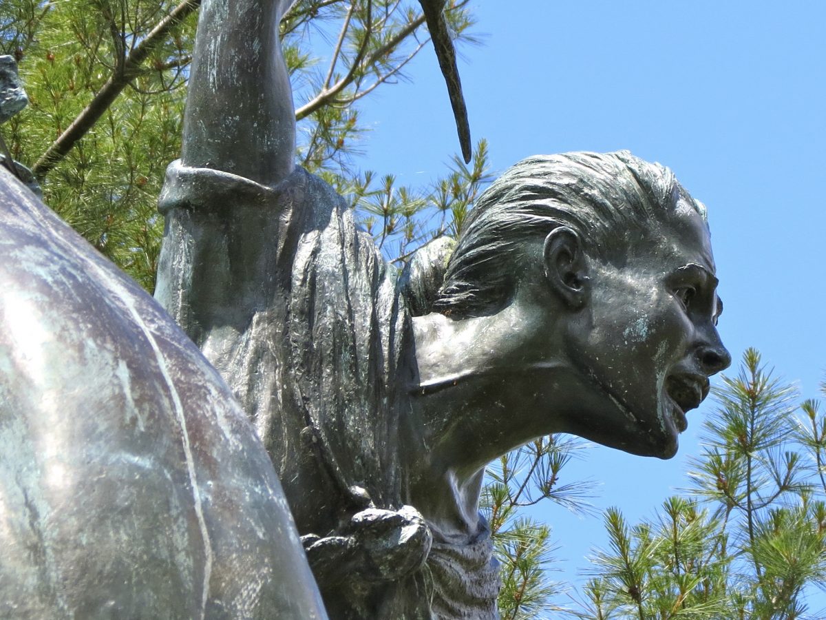 Equestrian statue of Sybil Ludington in NY Carmel US