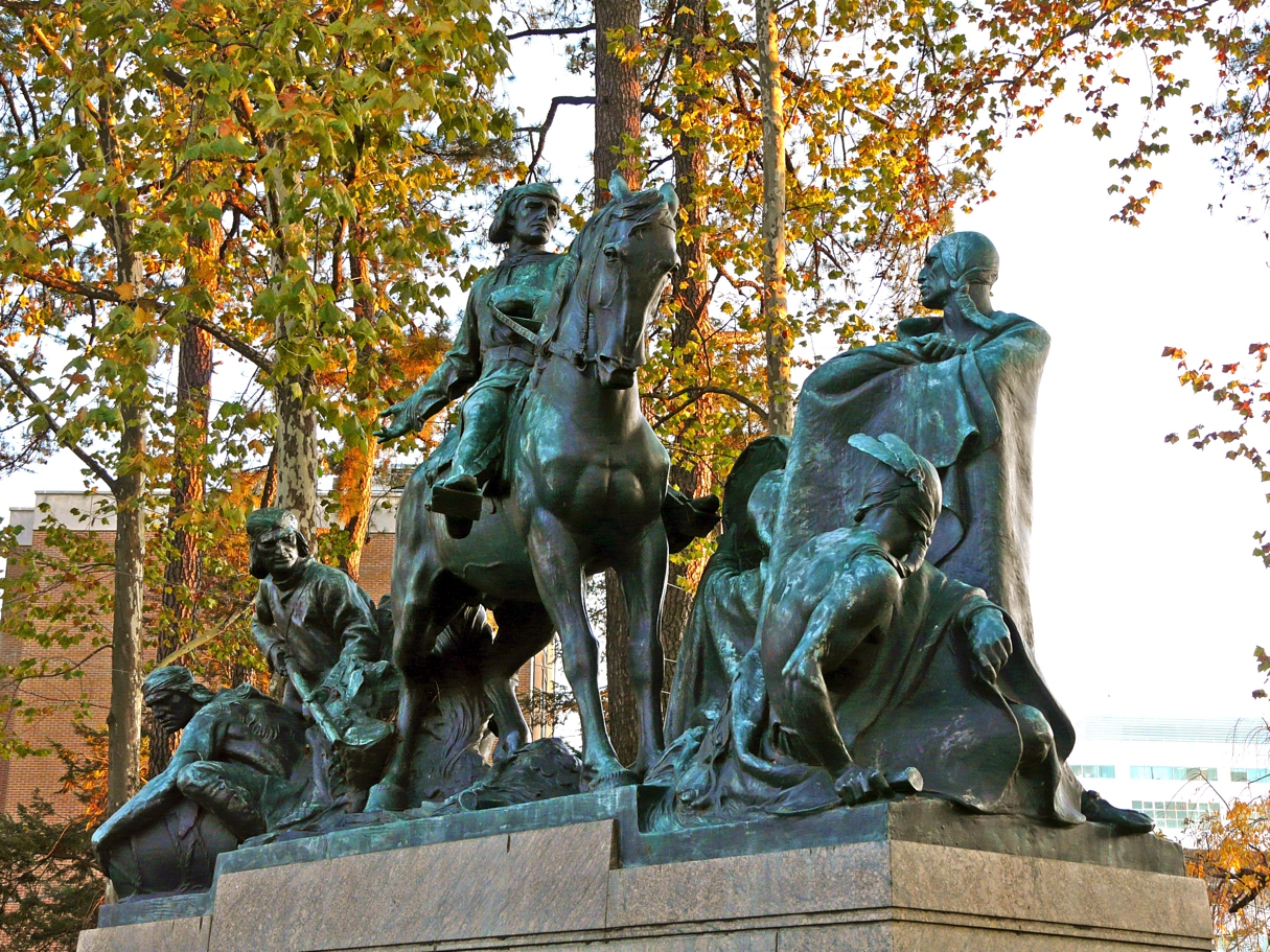 Equestrian statue of George Rogers Clark in VA Charlottesville US