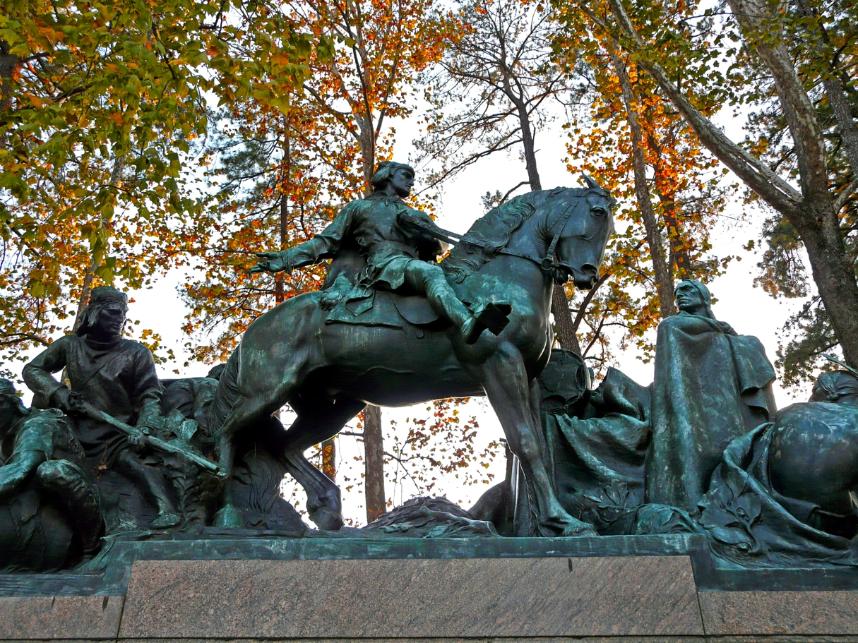 Equestrian statue of George Rogers Clark in VA Charlottesville US