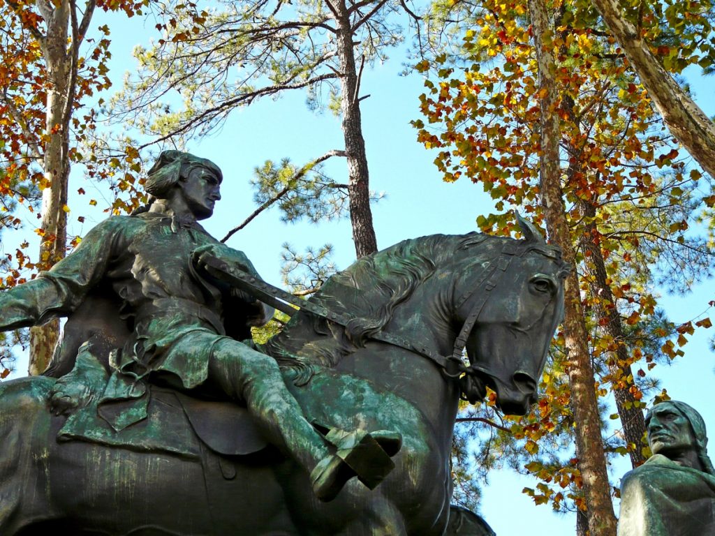 Equestrian statue of George Rogers Clark in VA Charlottesville US