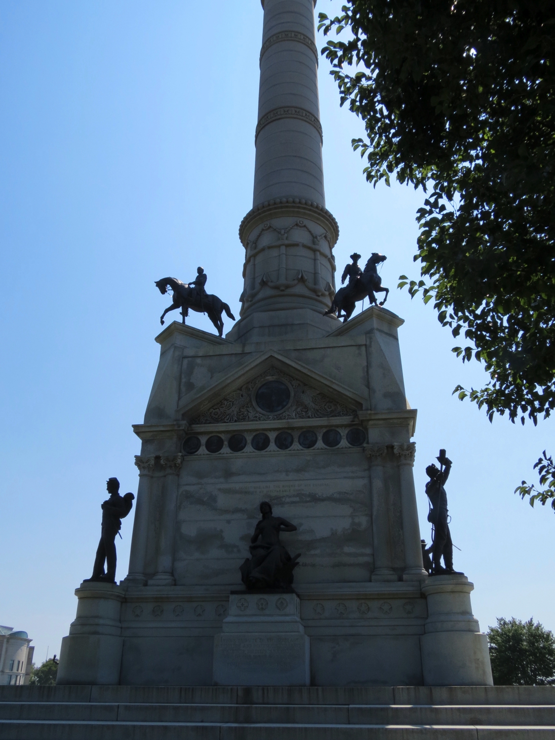 Equestrian statue of Samuel Ryan Curtis in IA Des Moines US