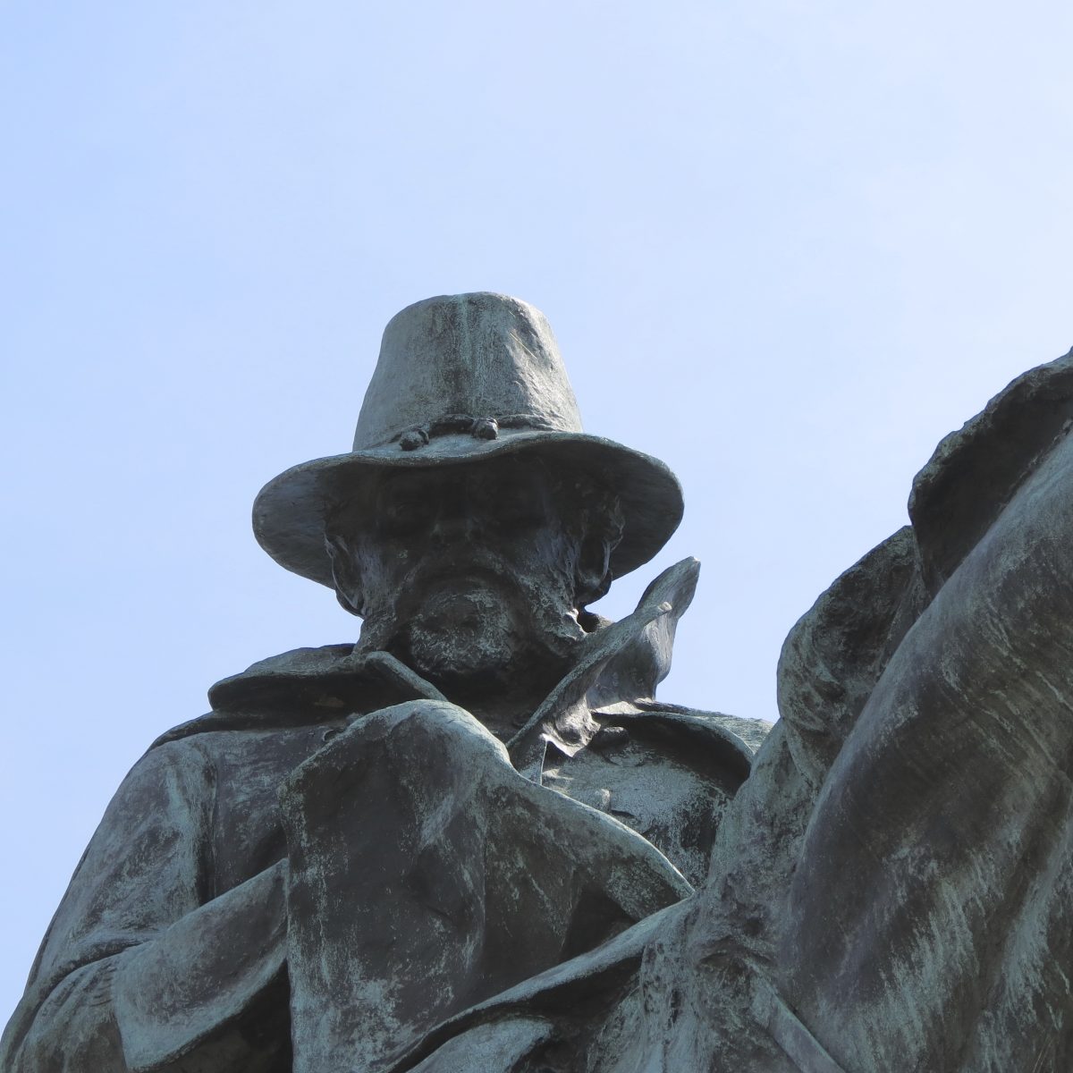 Equestrian statue of Alpheus Starkey Williams in MI Detroit US