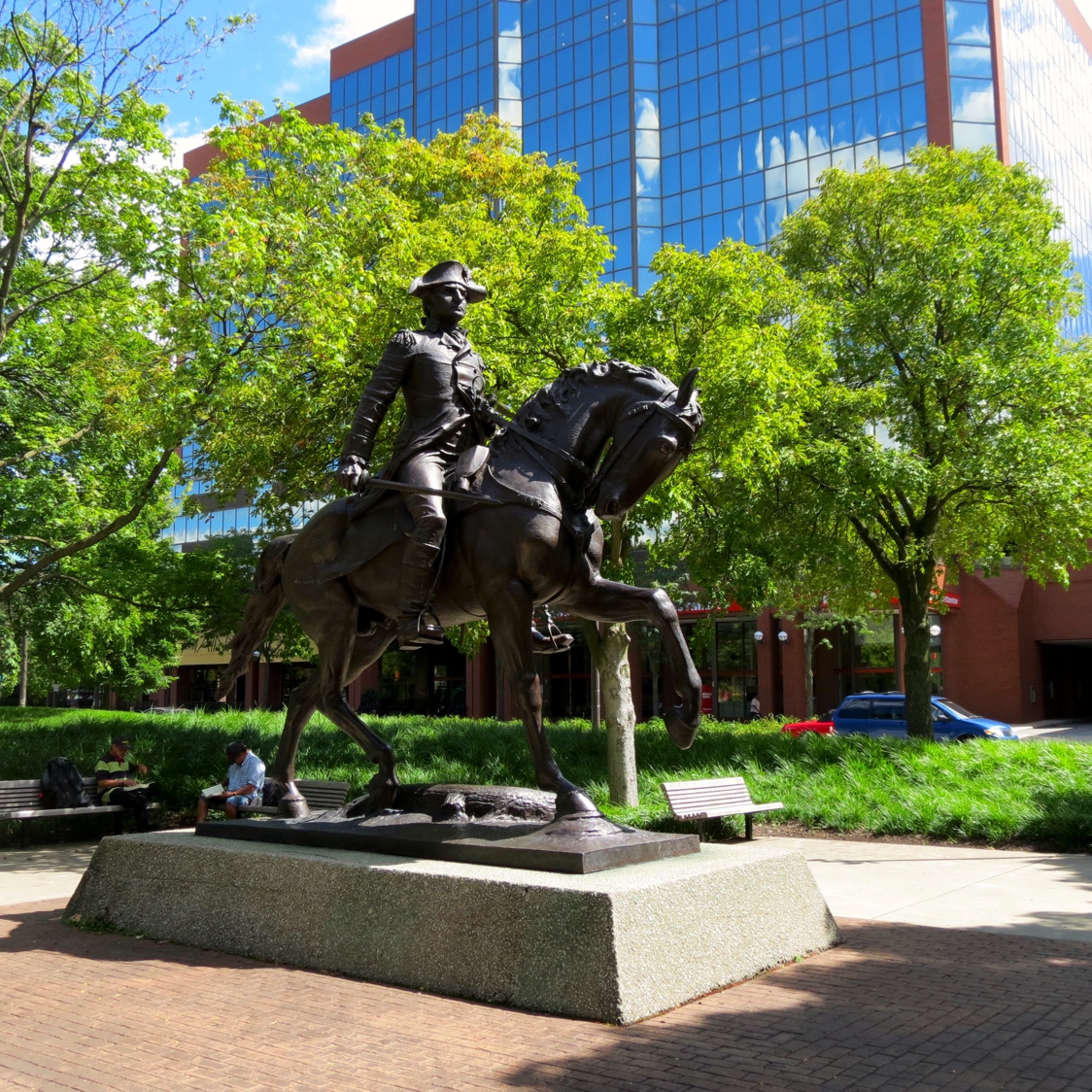 Equestrian statue of Anthony Wayne in IN Fort Wayne US