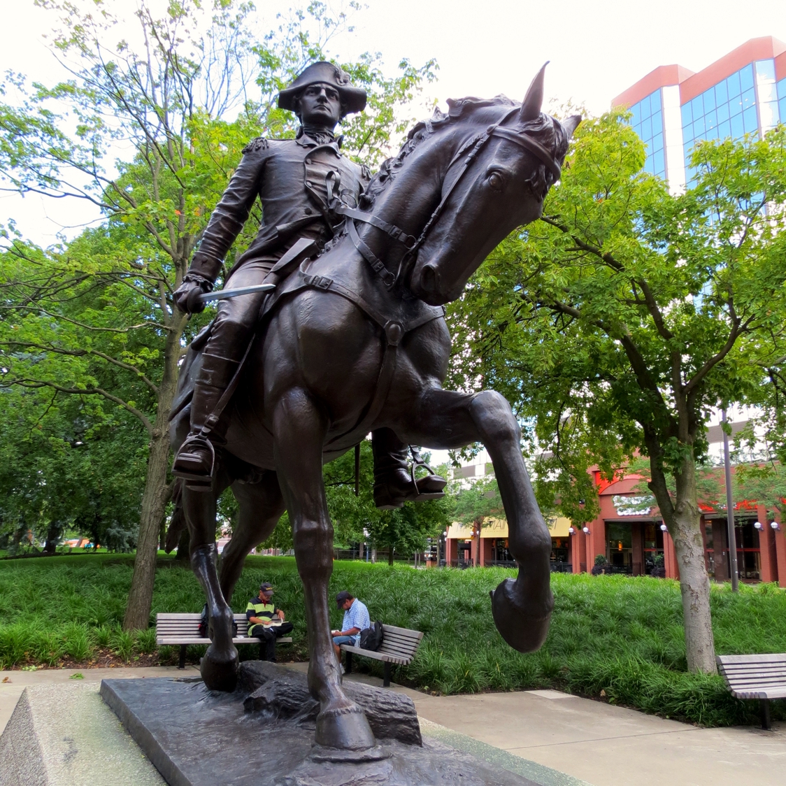 Equestrian statue of Anthony Wayne in IN Fort Wayne US