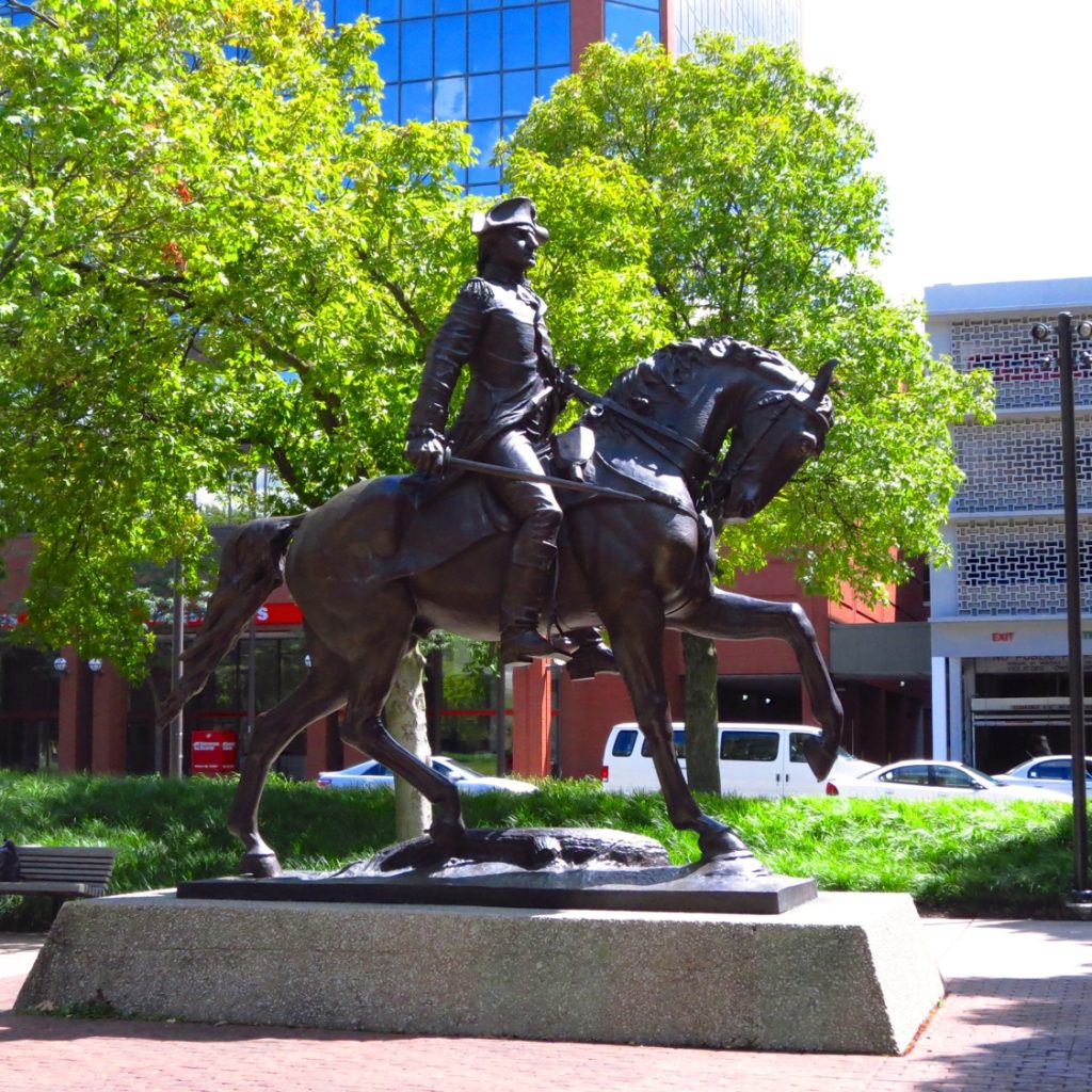 Equestrian statue of Anthony Wayne in IN Fort Wayne US