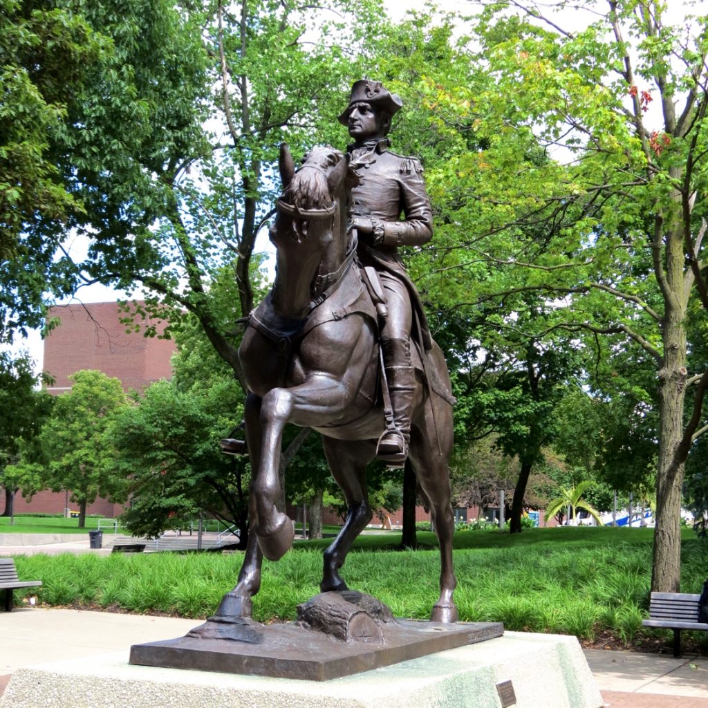 Equestrian statue of Anthony Wayne in IN Fort Wayne US