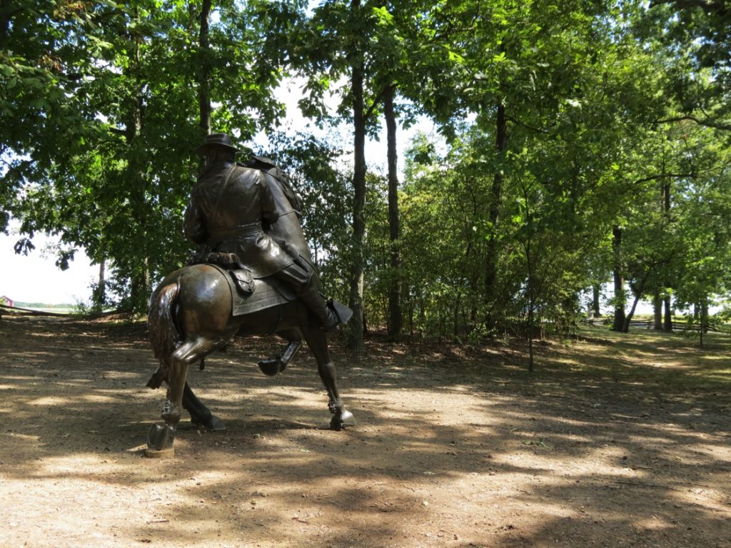 Equestrian statue of James Longstreet in PA Gettysburg US