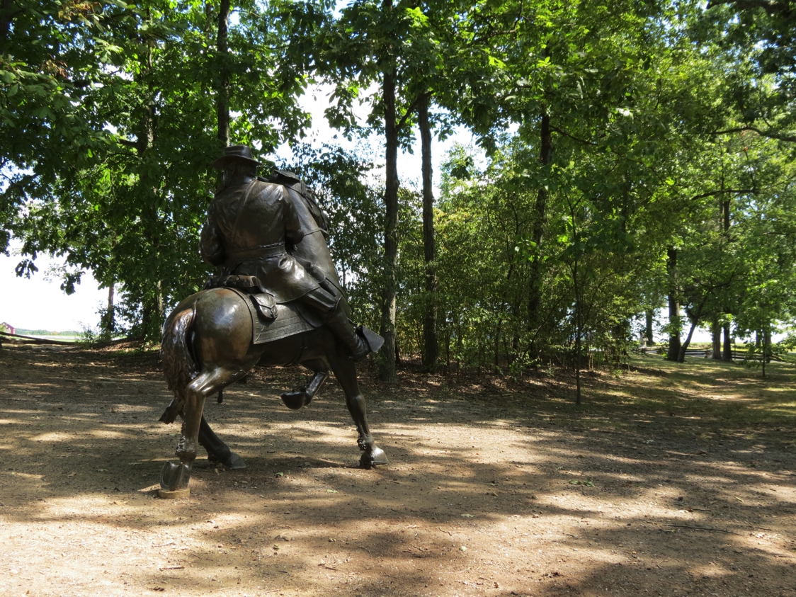 Equestrian statue of James Longstreet in PA Gettysburg US