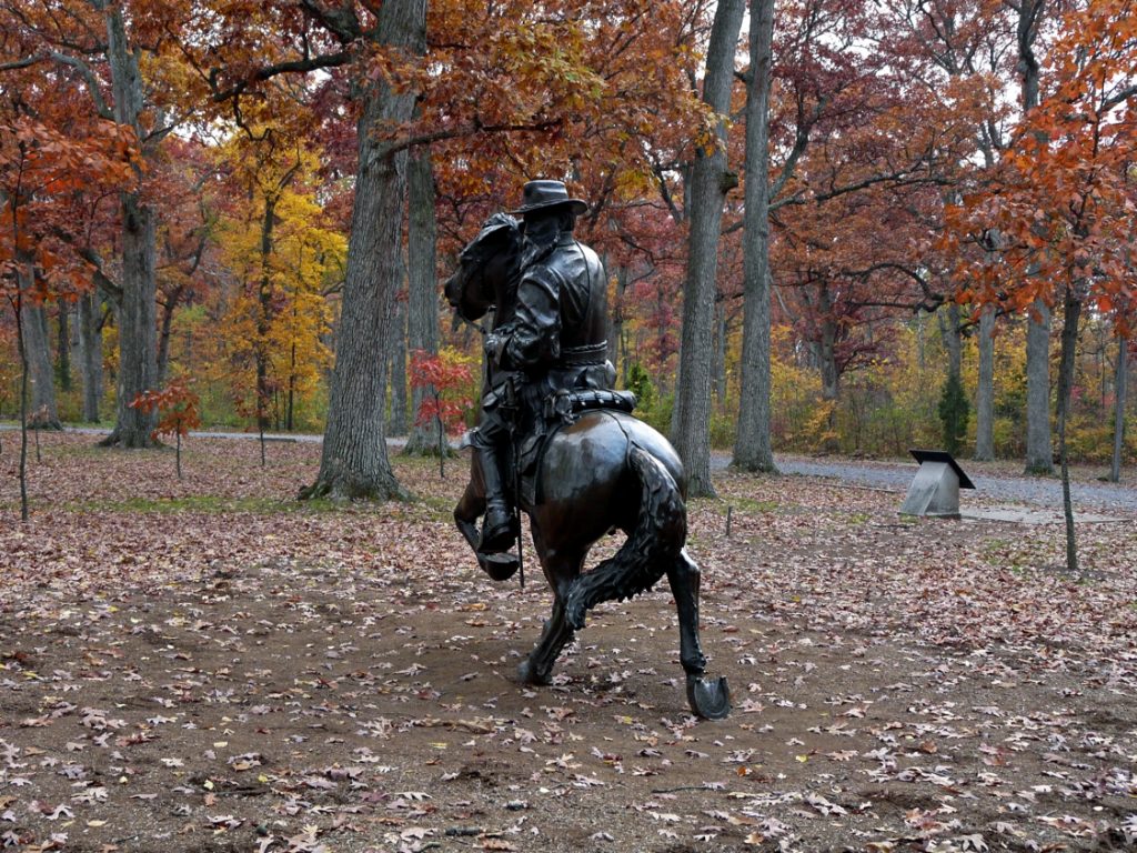 Equestrian statue of James Longstreet in PA Gettysburg US