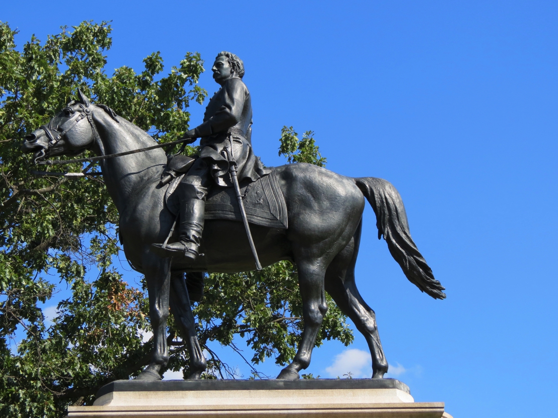 Equestrian statue of Henry Warner Slocum in PA Gettysburg US