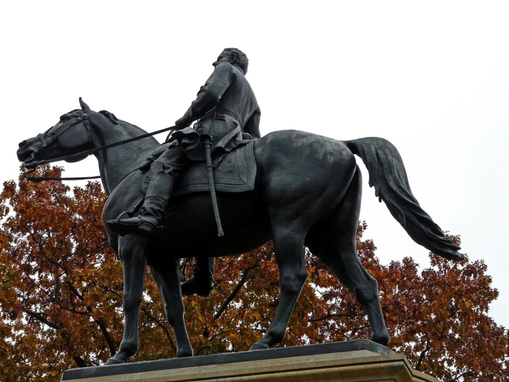 Equestrian statue of Henry Warner Slocum in PA Gettysburg US