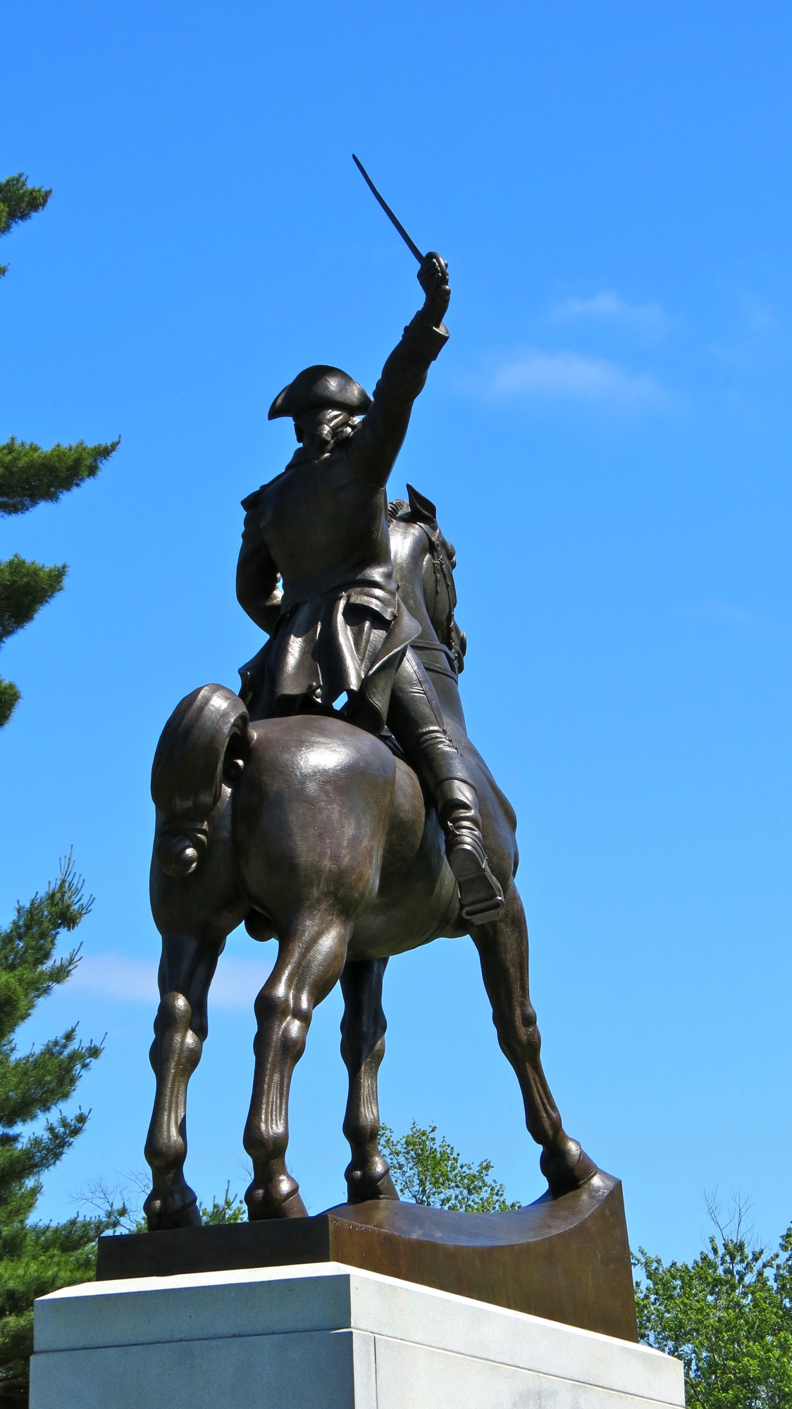 Equestrian statue of John Stark in NH Manchester US