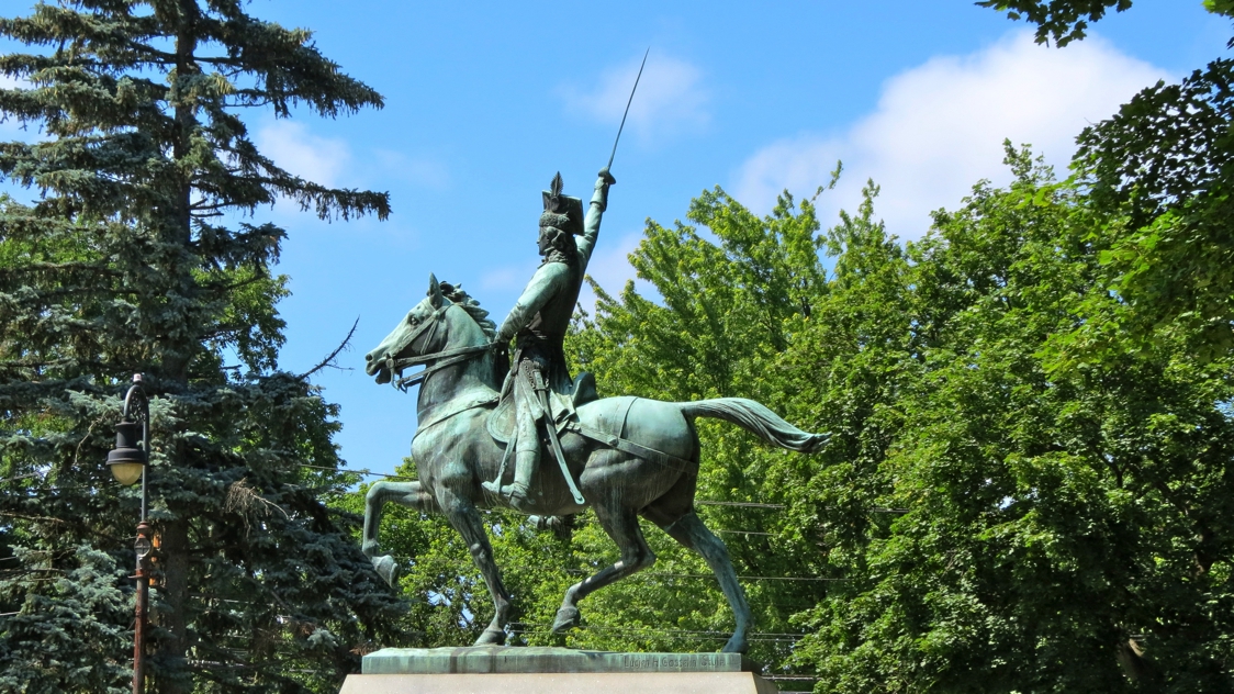 Equestrian statue of John Stark in NH Manchester US