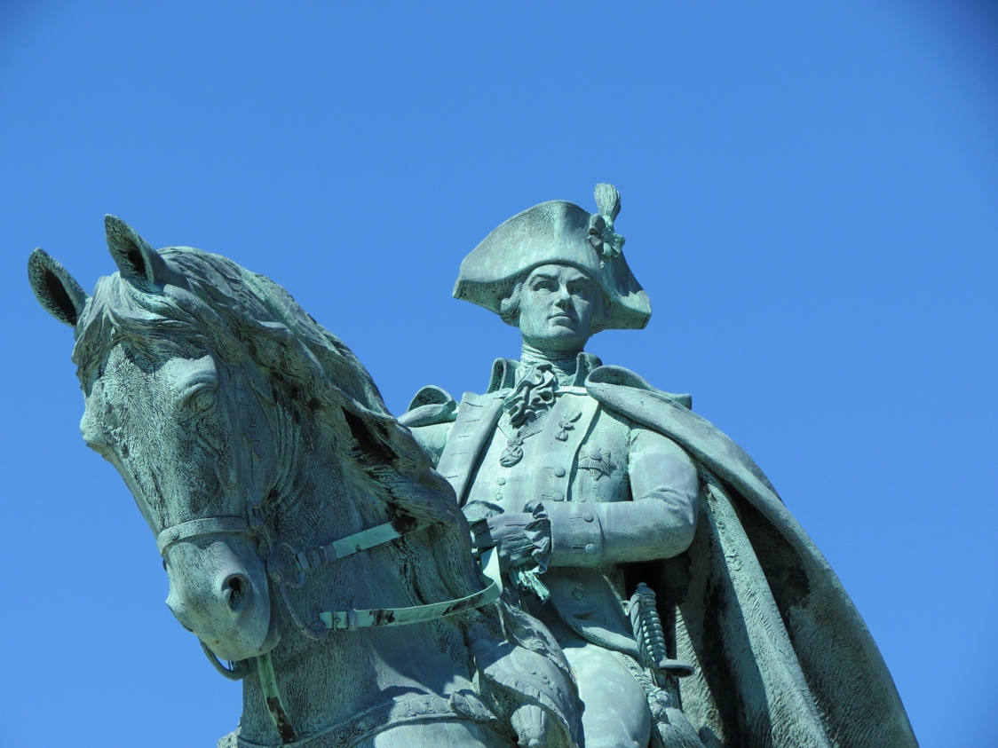 Equestrian statue of Friedrich Wilhelm von Steuben in WI Milwaukee US