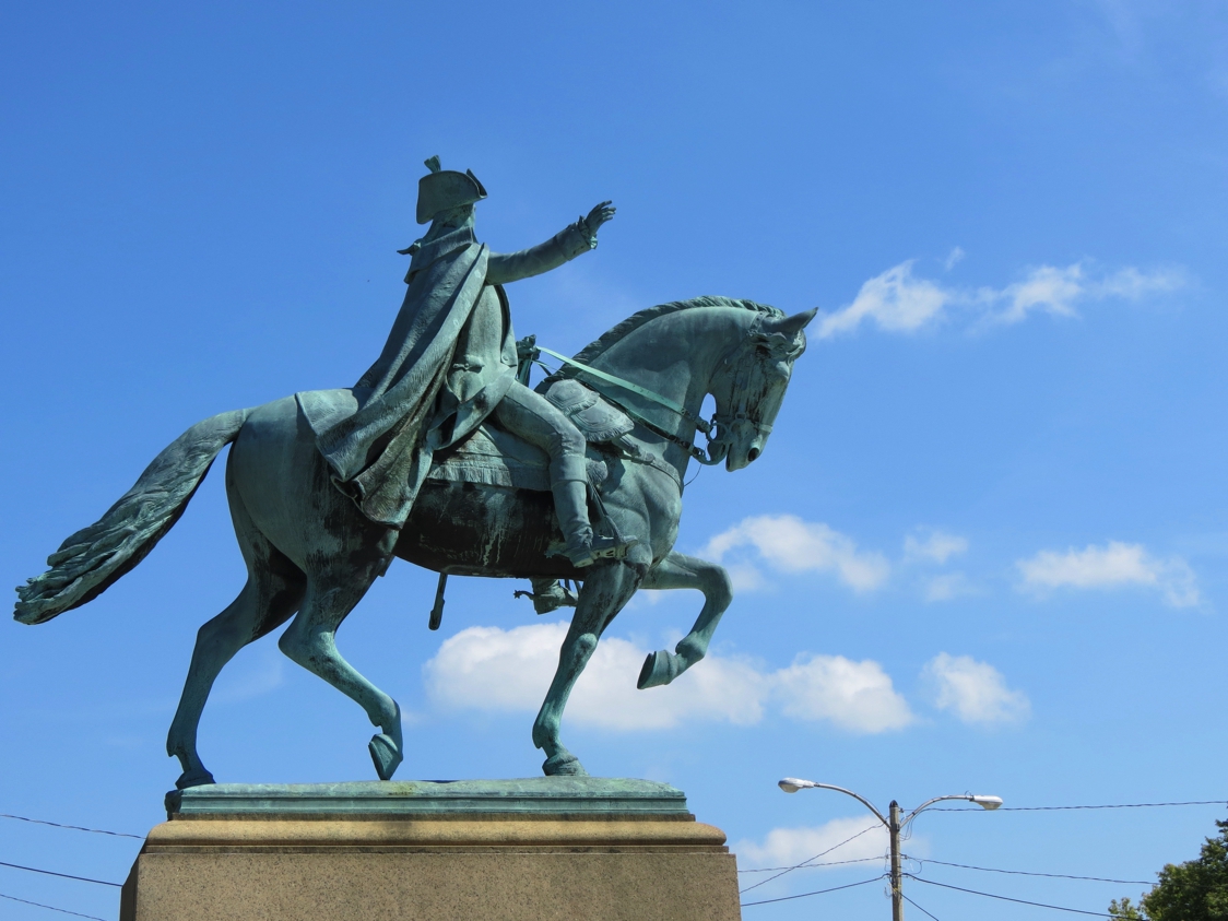 Equestrian statue of Friedrich Wilhelm von Steuben in WI Milwaukee US