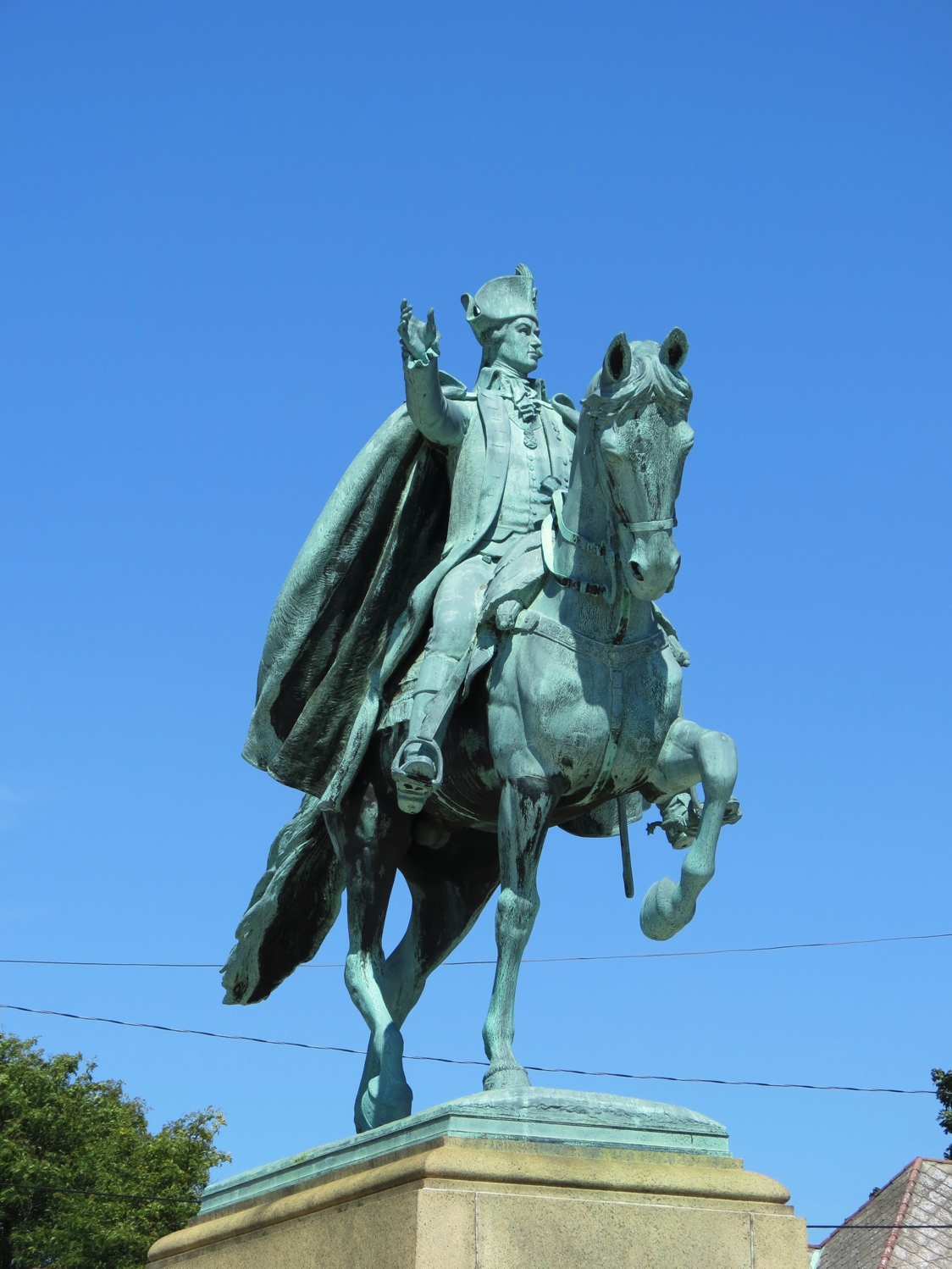 Equestrian statue of Friedrich Wilhelm von Steuben in WI Milwaukee US