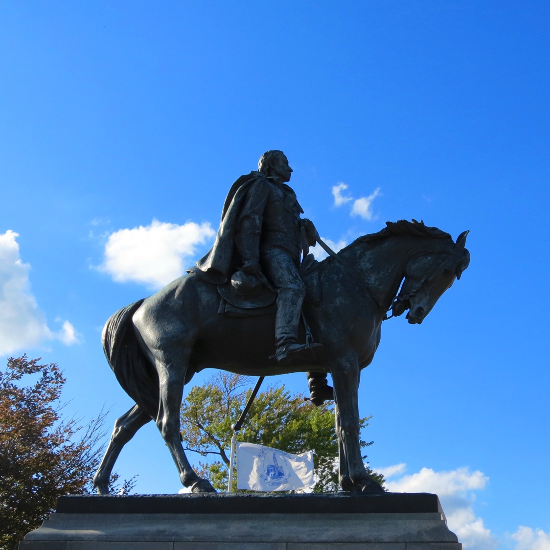 Equestrian statue of George Armstrong Custer in MI Monroe US