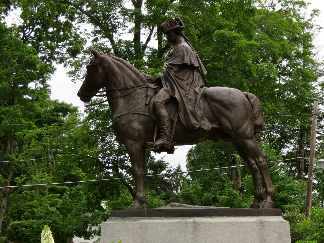 Equestrian statue of George Washington in NJ Morristown US
