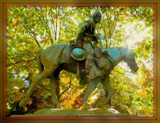 Equestrian statue of Kit Carson in NV Carson City US