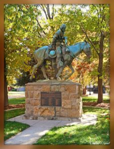 Equestrian statue of Kit Carson in NV Carson City US