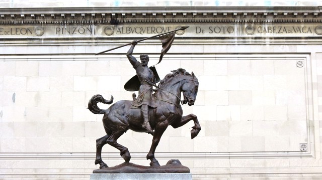 Equestrian statue of El Cid in NY New York City US
